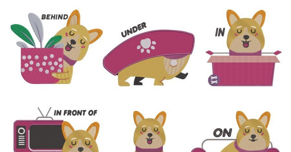 Pack Of Preposition With Dog