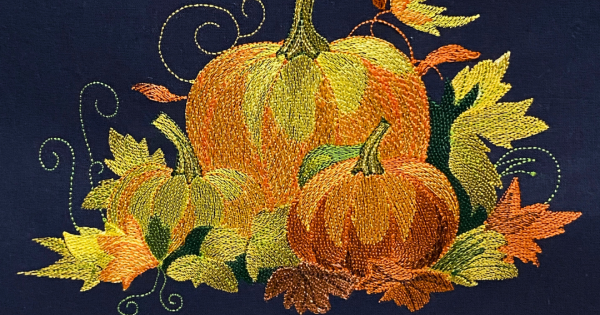 Pumpkin Patch Embroidery Design