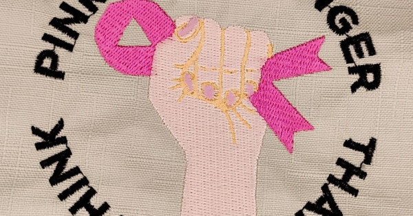 Pink Is Stronger Than You Think Embroidery Design