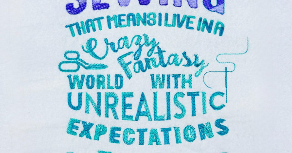 I Love Sewing Quote Embroidery Design - Instant Download