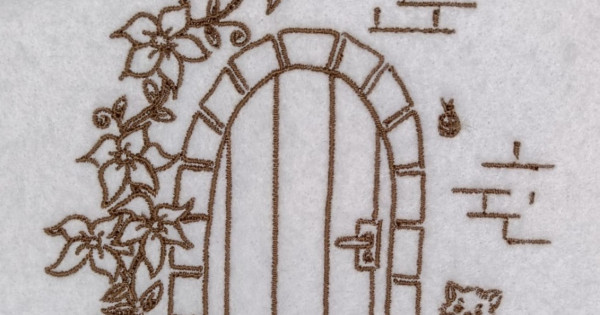 Floral Door Embroidery Design