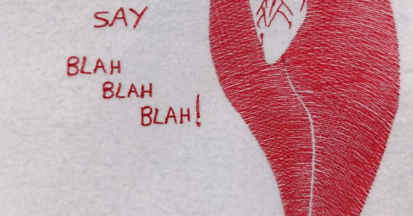 Count Dracula Blah Blah Embroidery Design