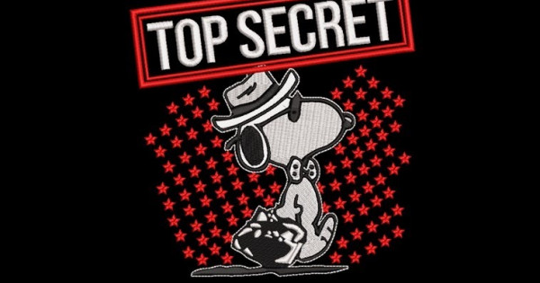 My Job is Top Secret Funny Saying Embroidery Design