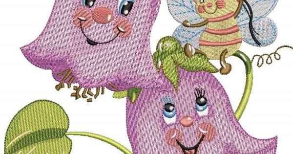 Happy Flower And Bee