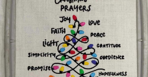 12 Christmas Prayers Embroidery Design