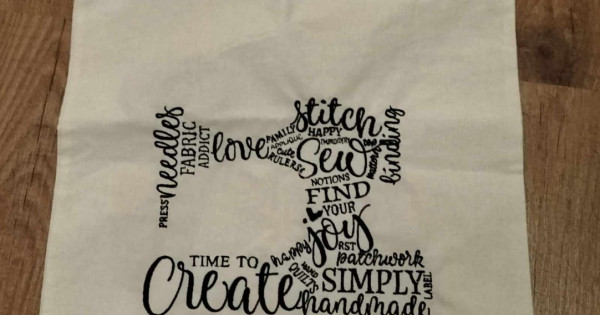 Sewing Machine Word Art Embroidery Pattern