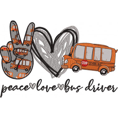 Peace Embroidery Design