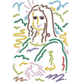 Mona Lisa Embroidery Design