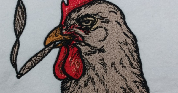 Fried Chicken Embroidery Design