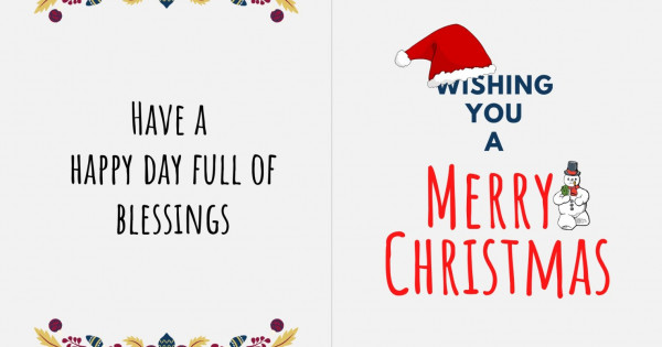 Merry Christmas Foldable & Happy New Year Printable Cards