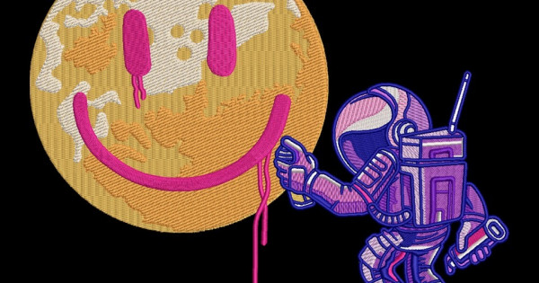 Astronaut With Happy Planet