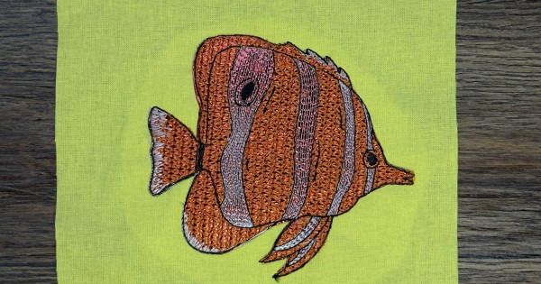 Clown Fish Mylar Applique Embroidery Design - Instant Download