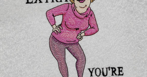 Doris Being Extra Embroidery Design - Instant Download