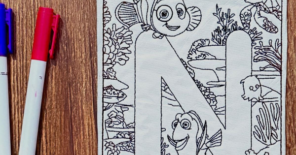 Letter N Embroidery Design - Instant Download