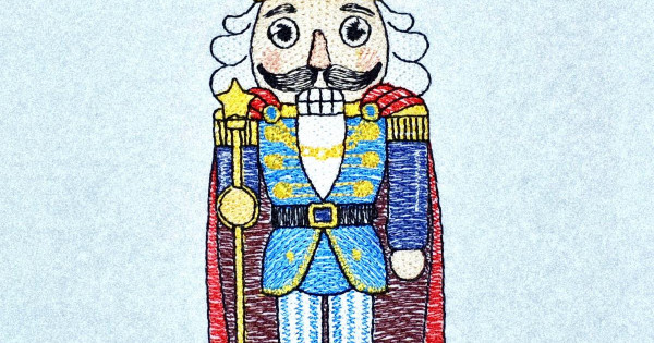 Christmas Nutcracker Embroidery Design - Instant Download