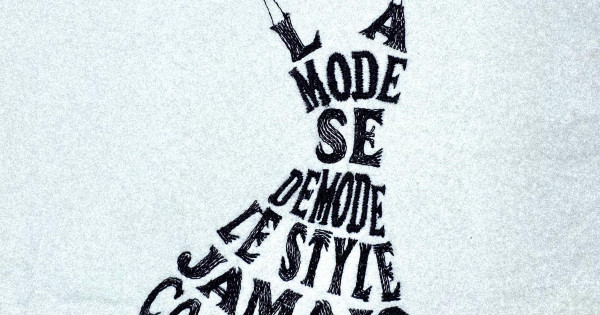 Fashion Dress Quote Embroidery Design - Instant Download