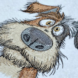 Goofy Dog Face Embroidery Design - Instant Download