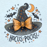 Hocus Pocus Witch Hat Quote Embroidery Design - Instant Download