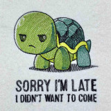 Turtle Trouble Funny Pun Embroidery Design - Instant Download