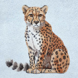 Wild Cheetah Embroidery Design - Instant Download