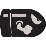 Angry Bullet Silhouette Embroidery Pattern