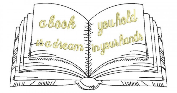 A Book Is A Dream Embroidery Pattern - Instant Download