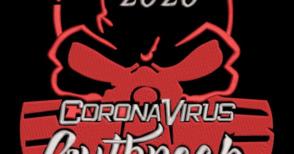 Corona Virus Cut Break Survivor Embroidery Design