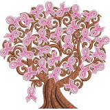 Breast Cancer Ribbon Tree